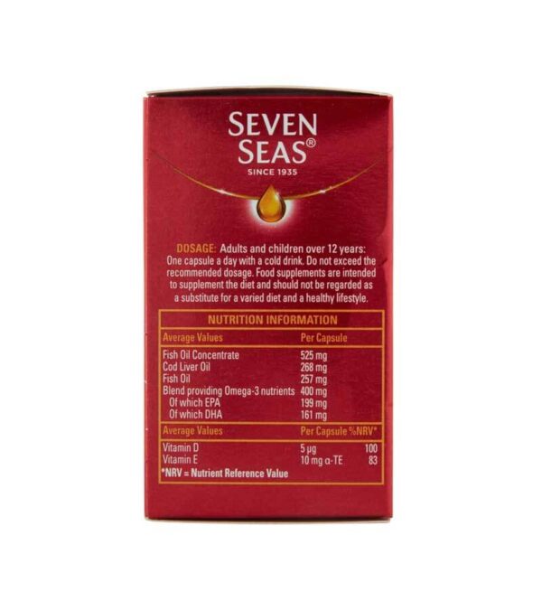 Seven Seas Omega-3 Fish Oil Plus Cod Liver Oil Maximum Strength Liquid ...